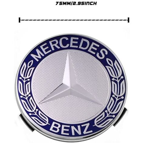 Set of 4 Hub Caps Compatible with Mercedes Benz 75mm - Blue