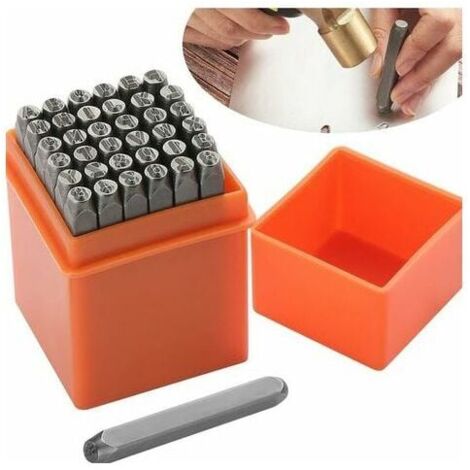 36 Pieces Punching Letters and Numbers, 6mm Metal Letter Punch, A-Z and ...