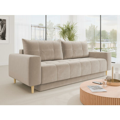 Sofá cama Delaware 104, Bluvel 30, Almacenaje, 0, 88x244x96cm
