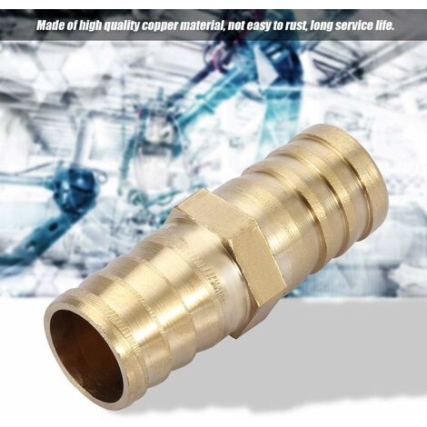 Raccord en laiton pour connecteur droit cannelé Tuyau d'eau Tuyau Raccord de coupleur de tube ...