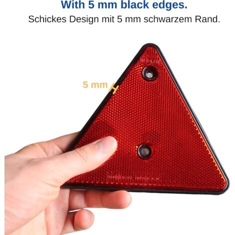 Réflecteur de Remorque Triangulaire, Lot de 2, 15 x 15 x 15 cm ...