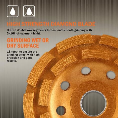 Diamond Concrete Grinding Wheel 5 inch for Polishing and Cleaning Stone ...