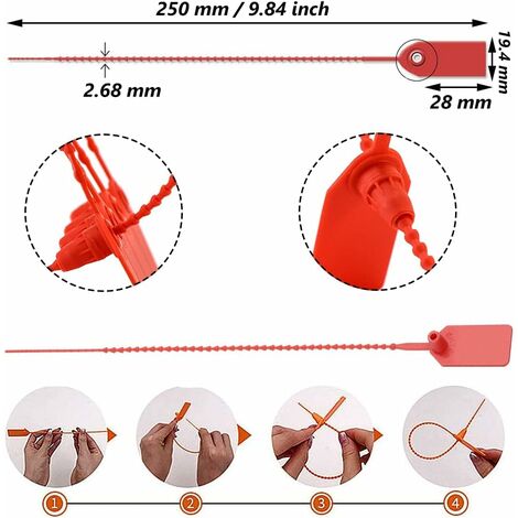 100 Pieces Etiquettes Serre-câbles en Plastique, Etiquettes Cable ...