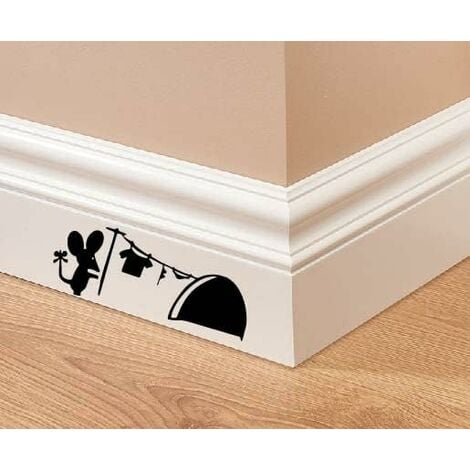 Mouse Hole Wall Art Sticker Washing Vinyl Decal Mice Home Skirting ...