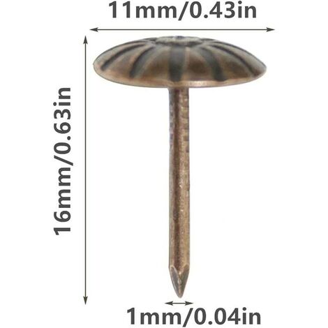 Bronze Clous Décoratifs Rétro Antiques Clous Décoratifs Clou Tapissier ...