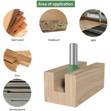 11 Pièces 6 mm Queue Fraise Defonceuse, Fraise Droite, Fraise à Bois Fraise Extra-longue, Mèches ...