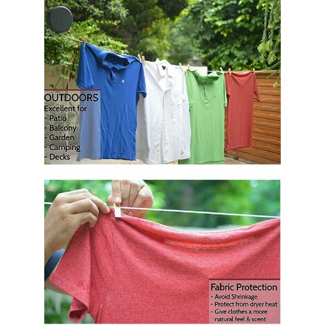 Corde à Linge Extensible 15M, Corde à Linge Extensible Fixée au Mur ...