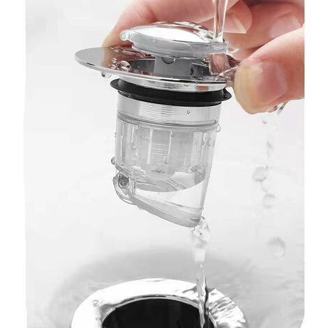 Bouchon Lavabo Salle de Bain, Clapet Bonde Lavabo, Pop Up Filtre ...