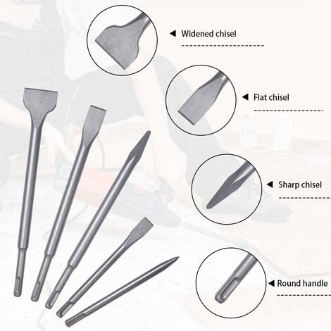 Lot de 5 Burins avec 2 Burin Pointu et 3 Burins Plats, Burin à ...