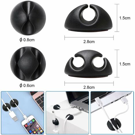 15pcs Clips Câble, Rangements de câbles et serre-câbles, Maintient et ...