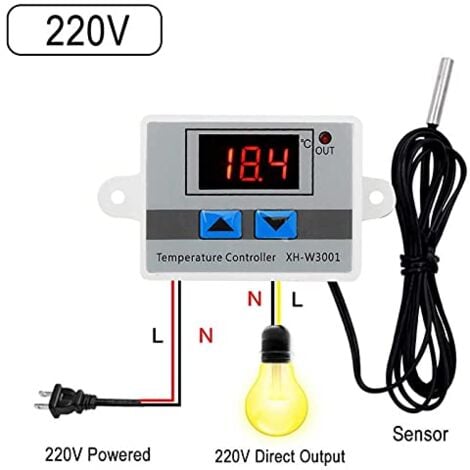 220V Thermostat Numérique Régulateur de Température Refroidissement et ...