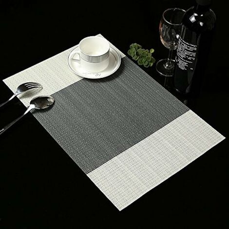 6Pcs Sets de Table Anti-Glissant en PVC Napperon Lavables(45x30cm ...