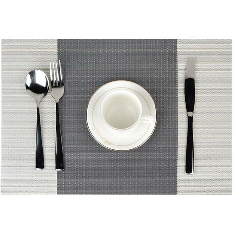 6Pcs Sets de Table Anti-Glissant en PVC Napperon Lavables(45x30cm ...