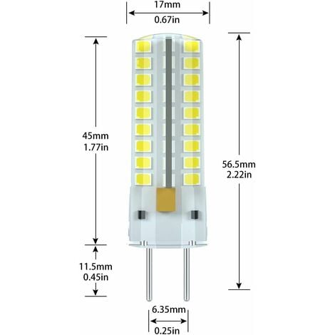 LED Light Bulb G6.35 Socket AC 12V, 7W Replace 50W Halogen Lamp, Cool ...