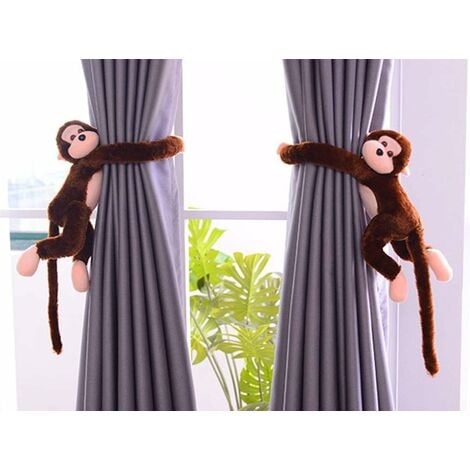 1 Paire d'Embrasse à Rideaux à Longue Queue Singe Mignon pour Chambre d ...