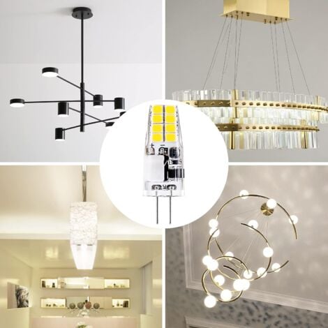 Ampoule LED G4 3W,6000K Blanc Froid,Équivalent 35W G4 Ampoule Halogène,AC/DC 12V,300 Lumens,Non ...