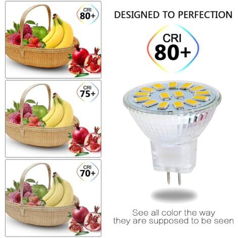 Lampe LED MR11 GU4 5W Blanc Froid, Ampoules LED 6000K 600 lumens ...