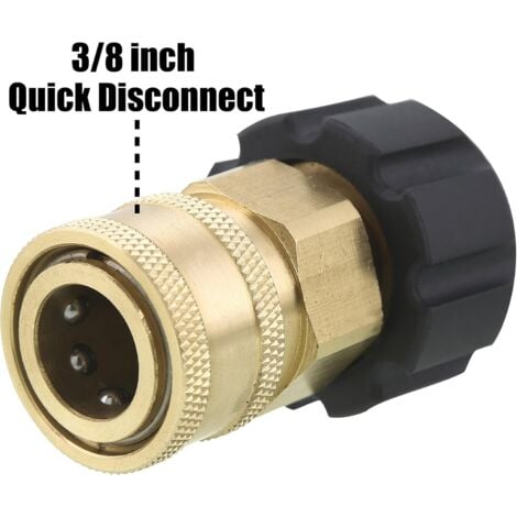 Adaptateur de nettoyeur haute pression, kit de connexion rapide de 9,5 mm, M22 14 mm vers M22 ...