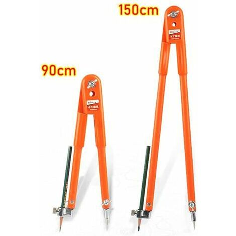 2 Compas/Set Compas à Crayons De Précision, Grand Diamètre - Orange ...