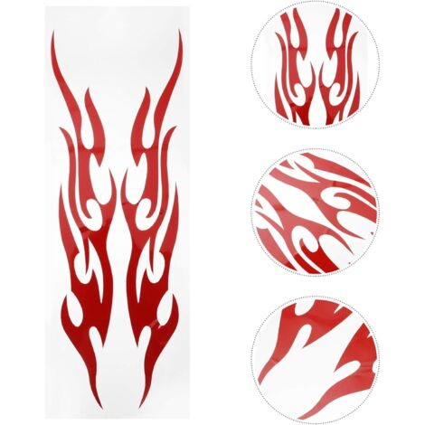 Moto Flamme Autocollant Hot Rod Fire Stickers Flamme Tribale Allumer ...