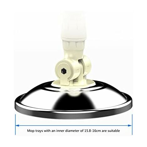 Têtes Microfibre Balai Rond Têtes Mop Rotation à 360 pour Nettoyage des ...