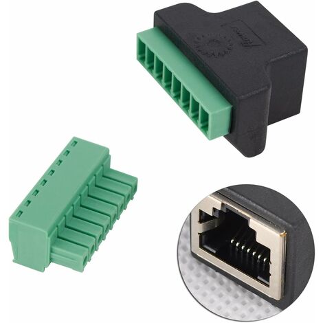 Rj45 Femelle à 8 Broches Vis Bloc Terminal Connecteur Cat7 Cat6 Cat5 ...