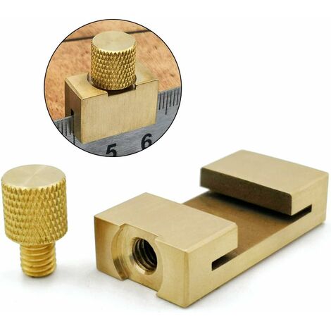 Ruler Outil Laiton Acier Règle Bloc De Positionnement Du Bois Ligne ...