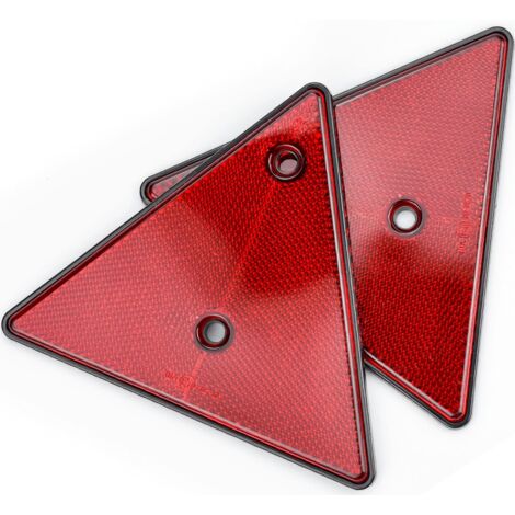 2Pcs Catadioptre Triangle Rouge Réflecteurs--Triangle Reflecteur de ...
