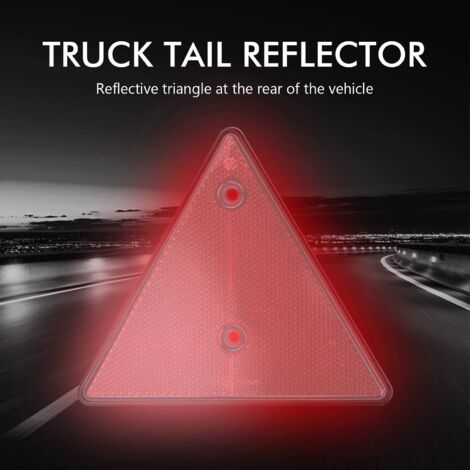 2Pcs Catadioptre Triangle Rouge Réflecteurs--Triangle Reflecteur de ...
