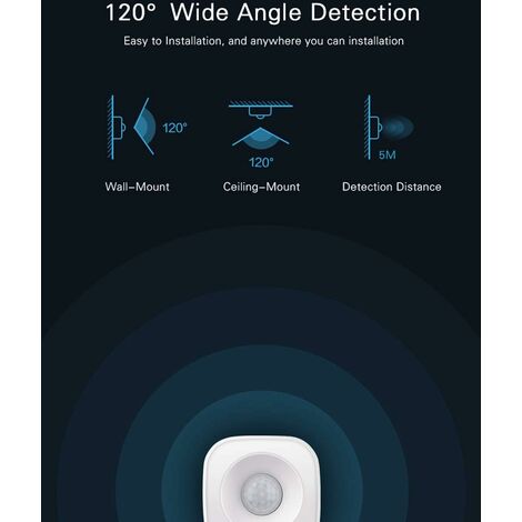 Détecteur de mouvement sans fil WiFi Smart Home PIR Détecteur de ...