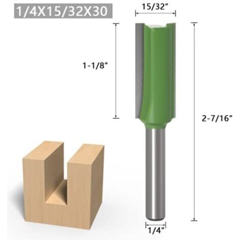 7Pcs Fraise droite à queue de 6 mm, Fraise Droite Defonceuse, pour Bois Carbure de TungstèNe ...