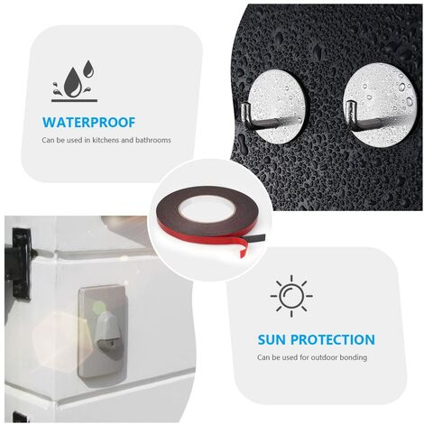 Scotch Double Face Extra Fort, 1 Rouleau (10MMx10M) Noir Mousse PE Film ...