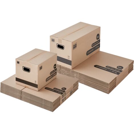Pack and Move - Lot 30 Cartons Tailles Mixes - 60 x 30 x 30 cm + 40 x ...