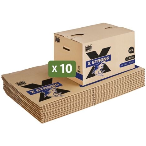 Cartons déménagement X-STRONG 96L (60 x 40 x 40 cm) - 40KG charge max