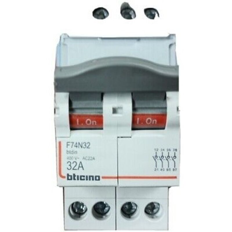 BTicino F74N32 Interrupteur-sectionneur modulaire 32A 4P 2 modules