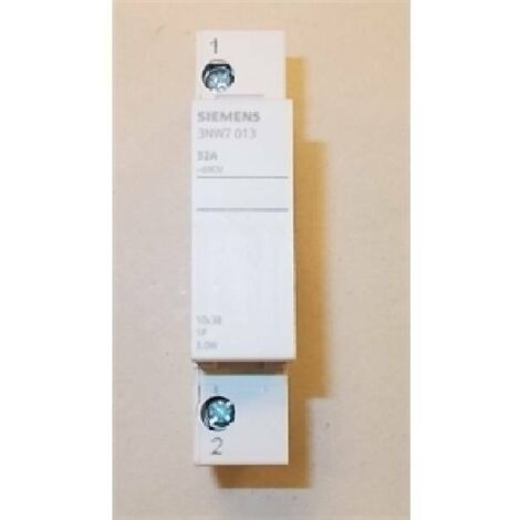 Porte-fusible cylindrique Siemens DIN 3NW7 1P 32A 10.3X38 1M 3NW7013