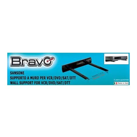 Support en acier noir 5 kg VCR/SAT/DVD/DTT - Bravo SANSONE