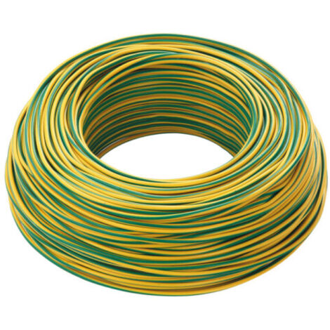 Câble électrique unipolaire FS17, Section 4 mm2, couleur jaune vert ...