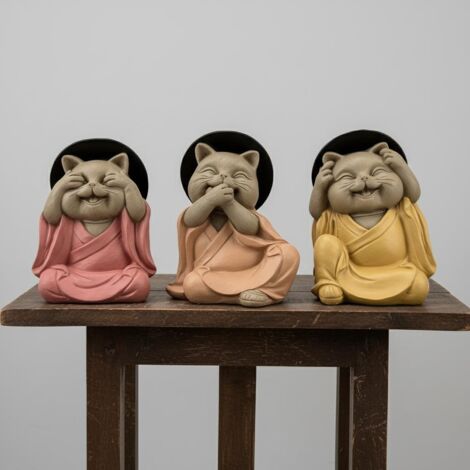 Signes Grimalt Figura De Buda Figuras Gato Buda No Ve-Oye-Habla Budas ...