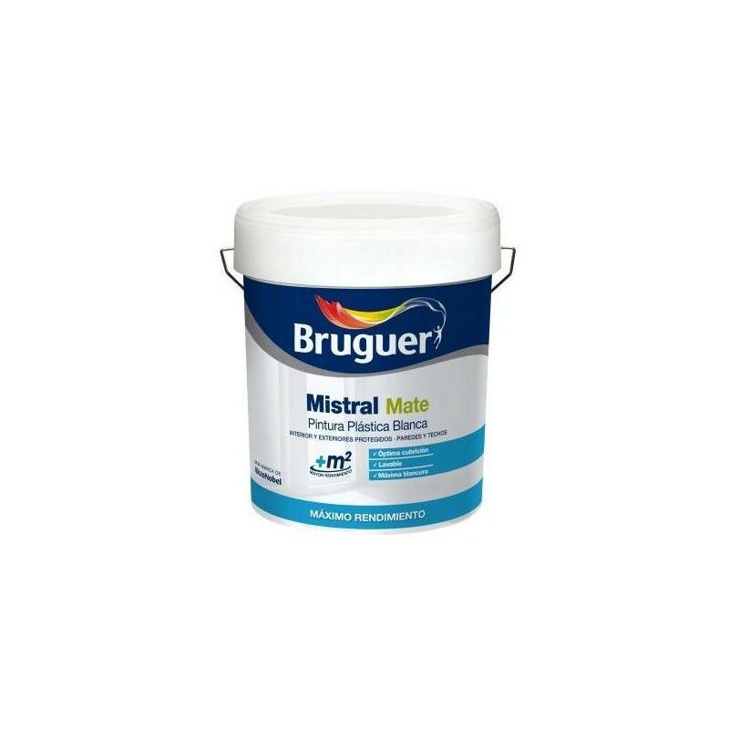 PEINTURE MISTRAL 15 LTS. BRUGUER BLANC
