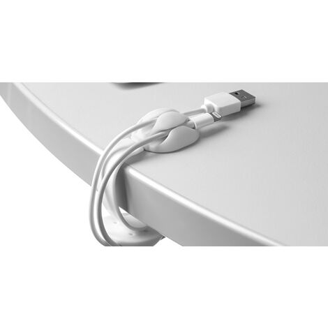 TRIPLE CABLE CLIP BLANC