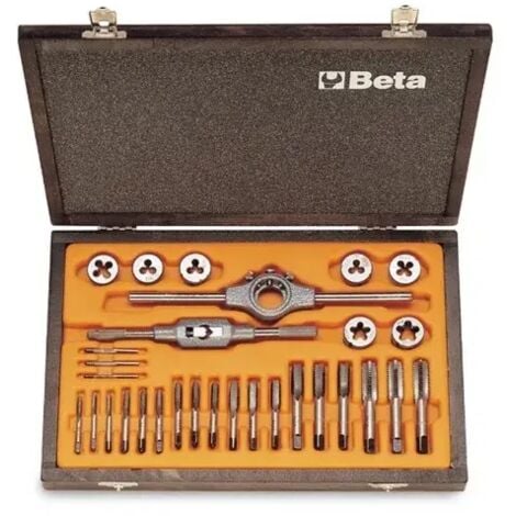 Beta 446/c30 assortiment de tarauds et matrices en acier chromé à pas grossier - 30