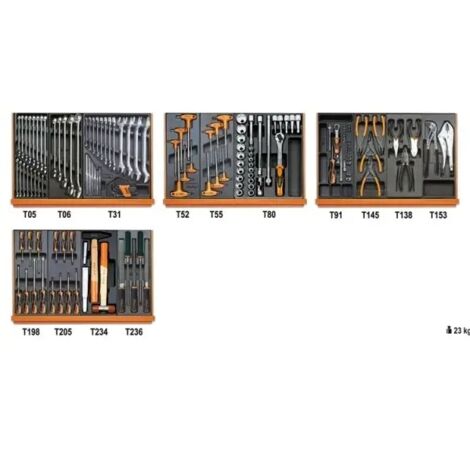 Beta 5904VU/3T Assortiment d'outils rigides thermoformés 146 Pcs.