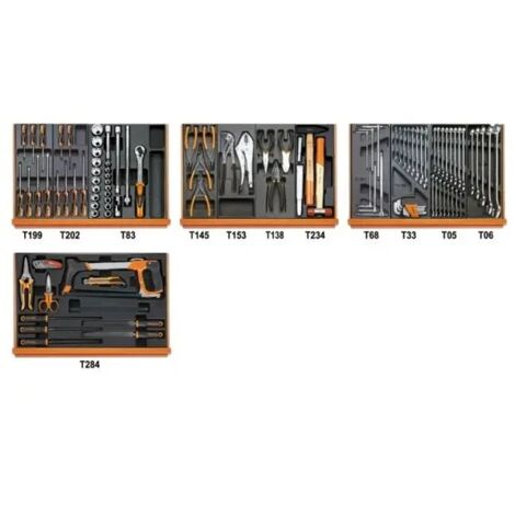Beta 5904VU/2T Assortiment d'outils rigides thermoformés 104 Pcs.
