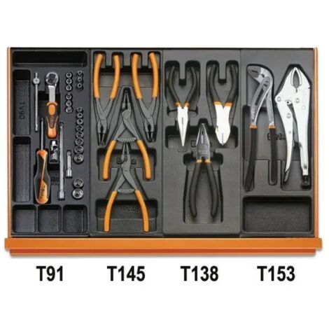 Beta 5904VU/3T Assortiment d'outils universels en thermoformé rigide 146 Pcs.