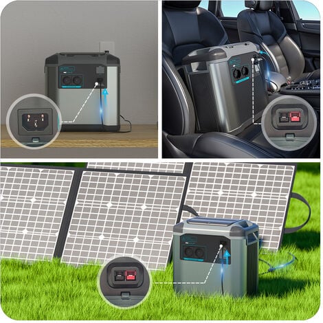 FlashFish Power Station 2000W/1573Wh P25 Tragbare Stromzeuger Lithium-ion Batterie ...