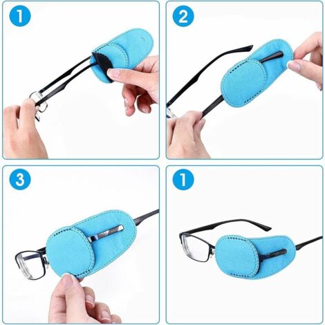 Patchs pour les yeux pour lunettes, 12 pièces cache-oeil en verre pour ...