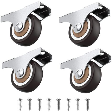 LaBlanc - Lot de 4 petites roulettes pour meubles 32mm,non pivotantes ...