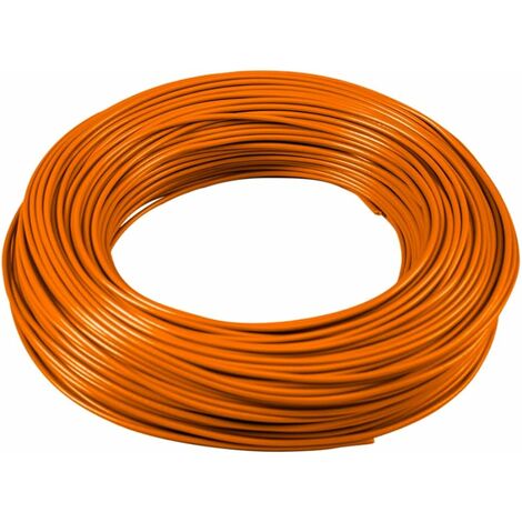 FS17 Unipolares Elektrokabel, Abschnitt 1,5 mm2, orange Farbe, 50 m Strang