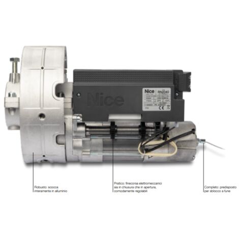 Motore Per Serrande Bilanciate Fino A 180Kg Irreversibile Nice Rondo RN2040